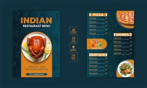 Premium Vector Food Menu Design Template For Restaurant With Unique Layout Gradient