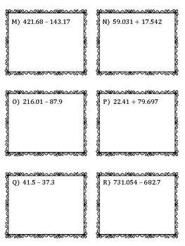 Adding And Subtracting Decimals Task Cards By Coffee And Pi TpT