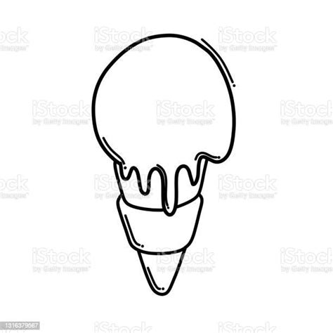 아이스크림 낙서 벡터 아이콘 그리기 스케치 일러스트레이션 손 그린 만화 라인 Eps10 그리기에 대한 스톡 벡터 아트 및 기타 이미지 그리기 낙서 드로잉 냉동된