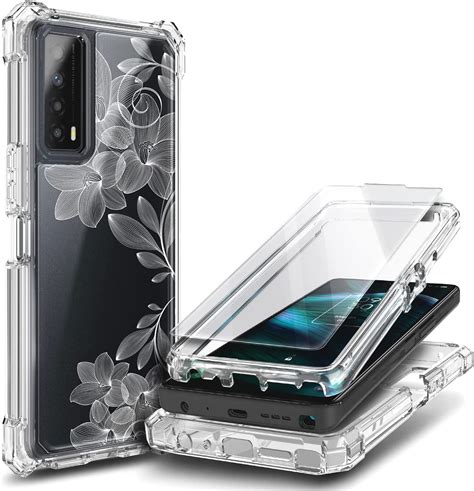 Nagebee Phone Case Compatible For Tcl Stylus G With Tempered Glass Screen Protector Full Body