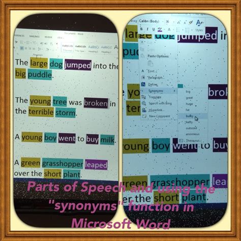 Parts Of Speech The Synonym Function Lesson In Our Computer Lab We