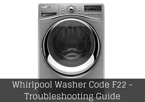 Whirlpool Washer Code F Troubleshooting Guide How To Fix It