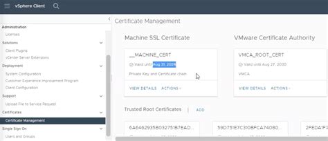How To Resolve Vcenter Server Appliance 7x Expired Machine Ssl Certificate