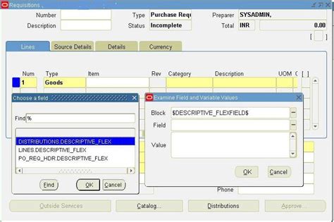 oracle applications enabling dff in oracle standard forms