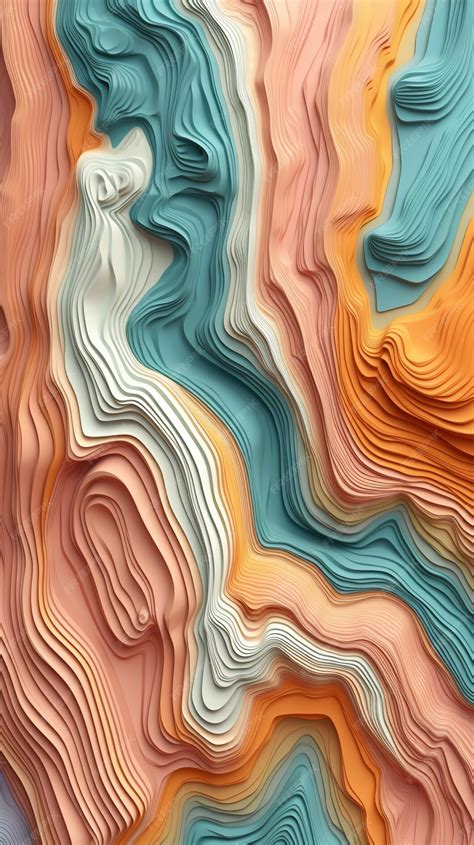 초록 물결 모양 배경 Ai 생성 이미지