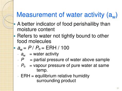 PPT Chapter 5 Analysis Of Water Content Total Solids Water Activity PowerPoint