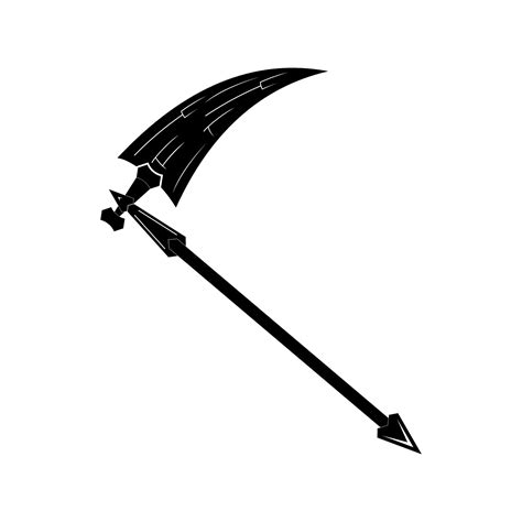 A Black And White Illustration Of A Scythe 45478060 Vector Art At Vecteezy