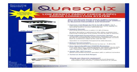 Pdf Adopted By The Low Density Parity Check Ldpc Error · Ldpc Forward Error Correction