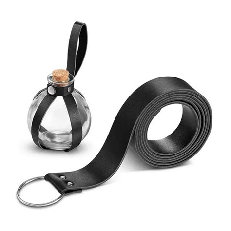 코르크가 달린 중세 연금술 원형 플라스크 물약 병 Pu 가죽 홀더 펑크 허리 벨트 액세서리 귀걸이 의상 코스프레 향수