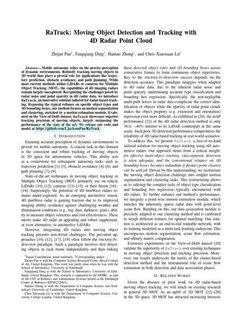 2309 Ratrack Moving Object Detection And Tracking With 4d Radar Point Cloud Pdf Image