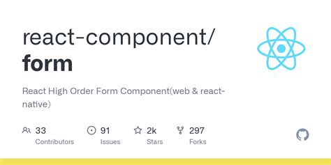 GitHub React Component Form React High Order Form Component Web