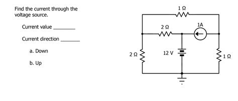 Find The Current Through Thevoltage Source Current Chegg