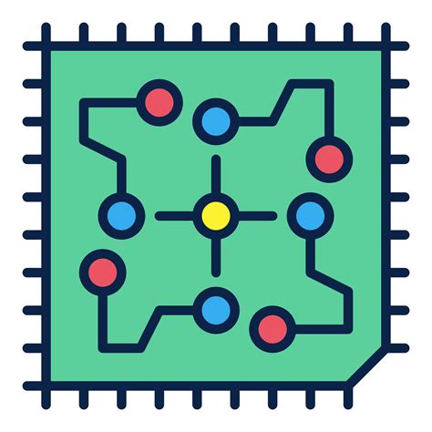 Processor Circuit Board Vector Concept Colored Icon Or Symbol Vector Art At Vecteezy