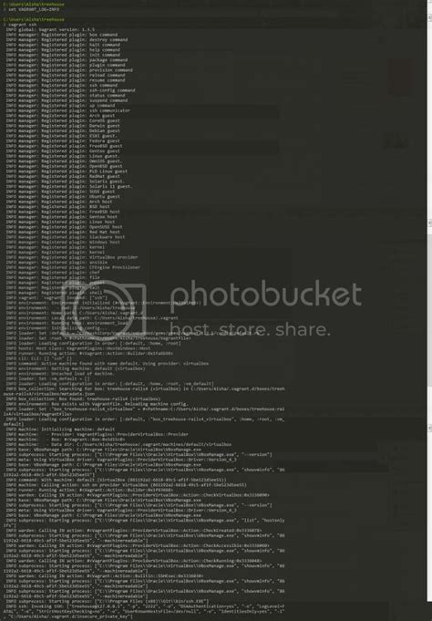 nothing happens when i type vagrant ssh example treehouse community