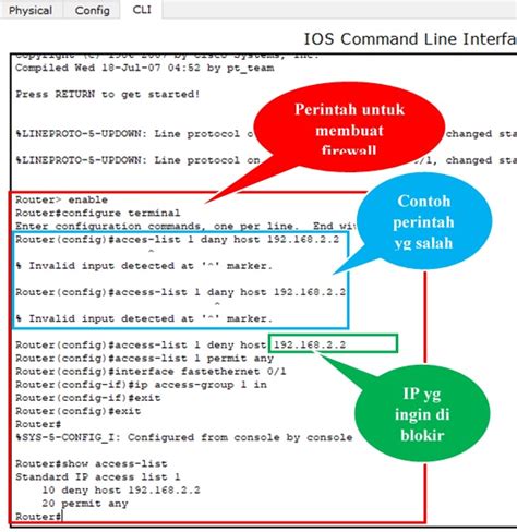 Simulasi Konfigurasi Firewall Dengan Mengunakan Packet Tracer