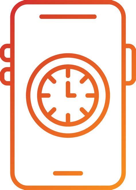 Mobile Clock Icon Style Vector Art At Vecteezy