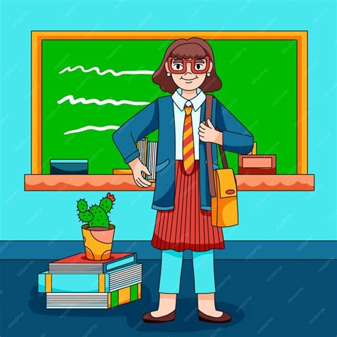 Free Vector Hand Drawn Nerd Cartoon Illustration