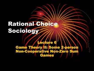 PPT Rational Choice Theory PowerPoint Presentation Free Download