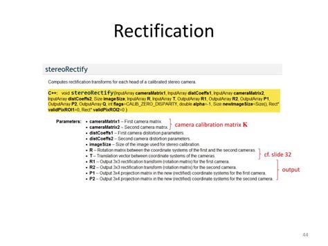 ppt tutorial calibrated rectification using opencv bouguet s