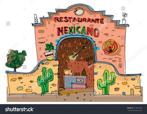 Mexican Restaurant Cartoon
