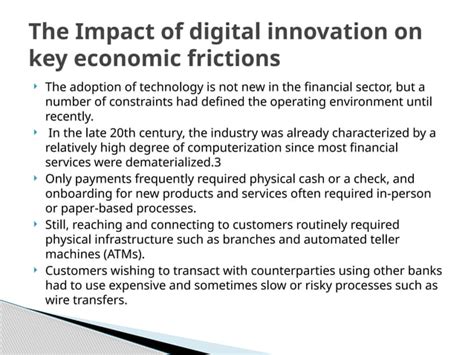 Fin Tech Financial Technology Economic Friction Pptx Technology Industry Industries