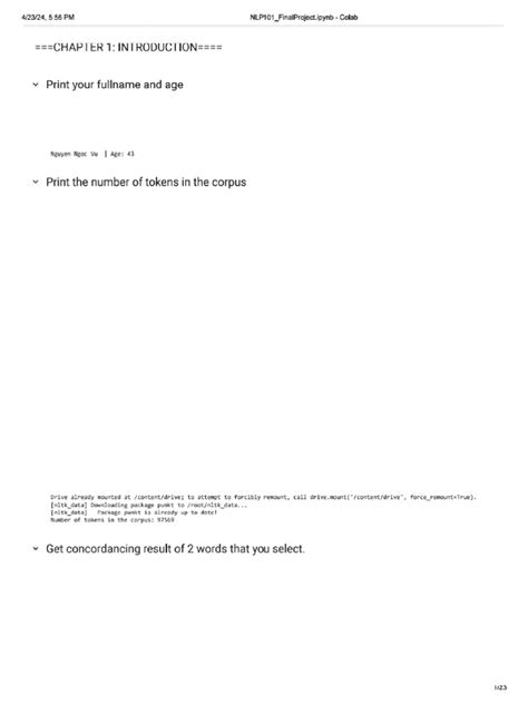 Computational Linguistics Final Project Pdf