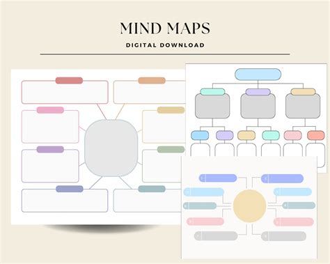 Printable Mind Map Templates Etsy