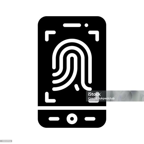 Fingerprint Scanner App Icon Mobile Application Vector Illustration