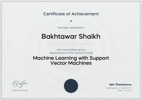 Completed Ml Course With 365 Data Science Bakhtawar Shaikh Posted On