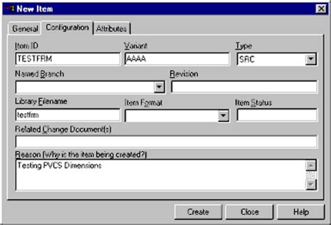 Adding A Form Using PVCS Dimensions