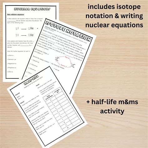 Radioactive Isotope Notation Worksheet And Slides