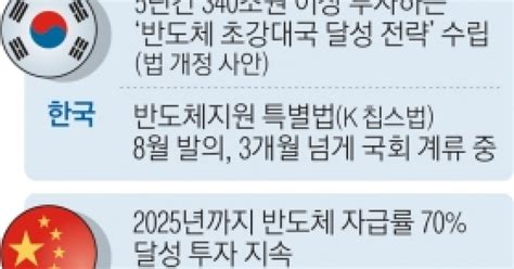 미중 ‘반도체 싸움 틈에 日 ‘드림팀 나서는데 韓 특별법은 ‘낮잠