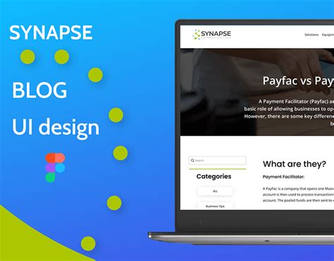 SYNAPSE Blog UI Design Behance