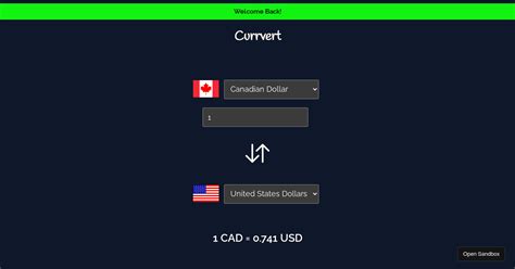 Currency Converter Codesandbox
