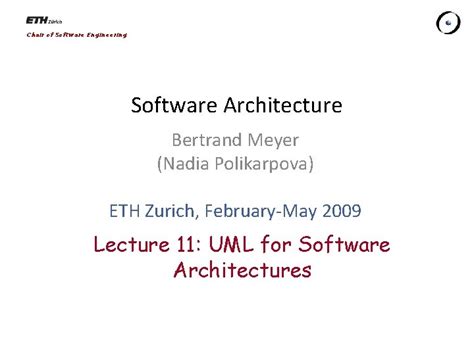 Chair Of Software Engineering Software Architecture Bertrand Meyer