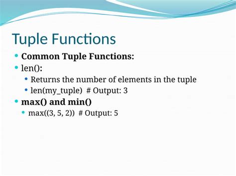 Tuples In Python Object Oriented Programmingpptx Programming Languages Computing