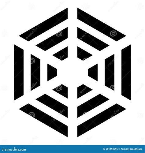 Monochrome Vector Graphic Of Hexagonal Icon Which Could Be Used As A Symbol For Auditorium
