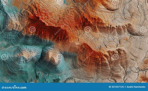 Technical Gis Map Of A Rugged Desert Terrain With Lidar Data Rendering Elevation Dunes And