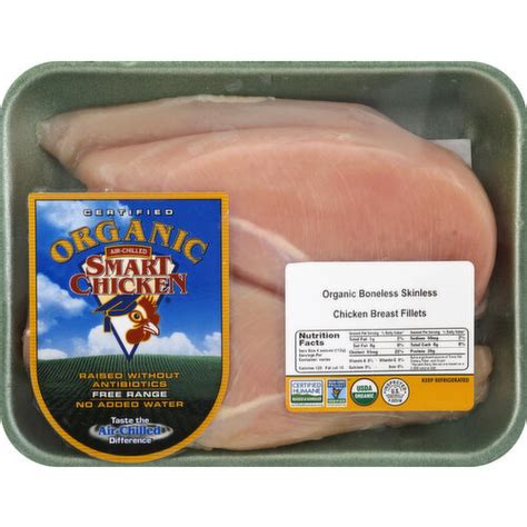Smart Chicken Organic Boneless Skinless Chicken Breast Fillets Super