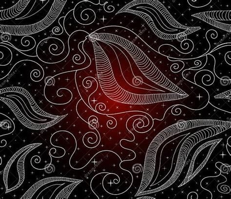 Decorative Vector Seamless Pattern With Handwritten Figured Leaves