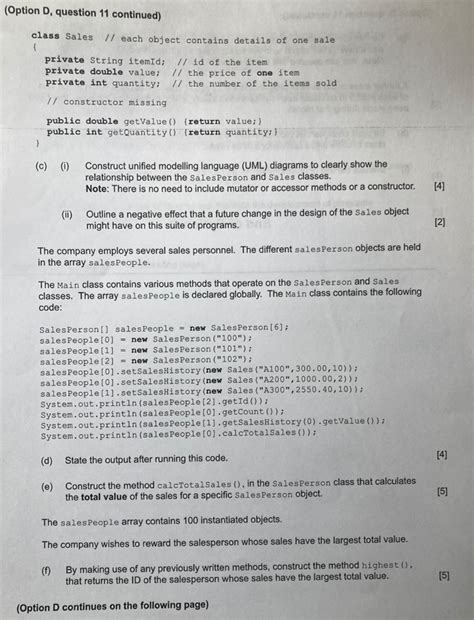Solved Option D Object Oriented Programming A Large