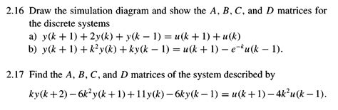 216 Draw The Simulation Diagram And Show The Abc