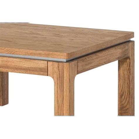 Table Basse Carrée Bois Chêne Massif Naturel 80x80 Cm Monti