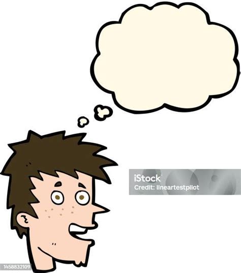 말풍선이 있는 즐거운 소년 얼굴 만화 캐릭터 낙서 드로잉에 대한 스톡 벡터 아트 및 기타 이미지 낙서 드로잉 남자 만화 Istock