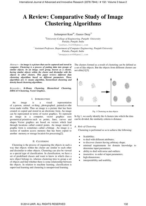 Pdf A Review Comparative Study Of Image Clustering Algorithms