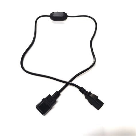 PDU UPS Power Cord Cable 100 250V IEC 320 C14 To C13 With On Off Switch 1FT 30cm Power Cord