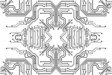 전자 제품 칩 보드 인쇄 회로 기전자 하이테크 모델 디지털 기술 그림 추상 컴퓨터 칩 블랙 흑백 마이크로칩 흰색 배경에 분리