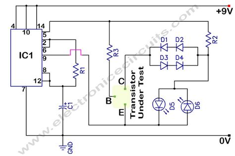 Transistor Tester Schematic Diagram