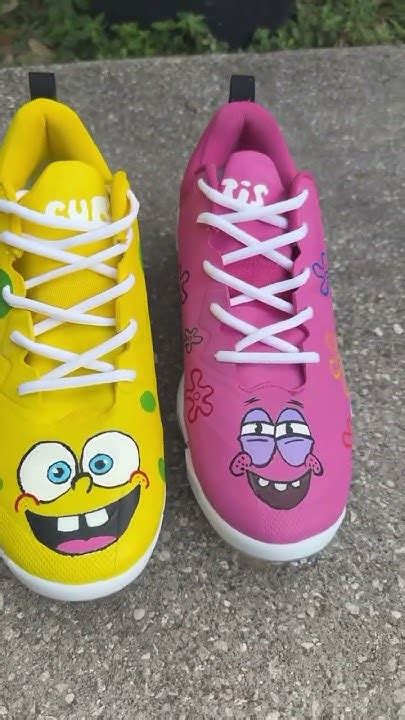 Spongebob And Patrick Custom Cleats😱🔥‼️ Customized Spongebobsquarepants Cartoon Fypシ゚viral