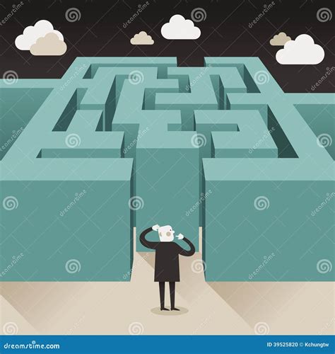 Illustration Concept Of Challenge Stock Vector Illustration Of Labyrinth Concept 39525820